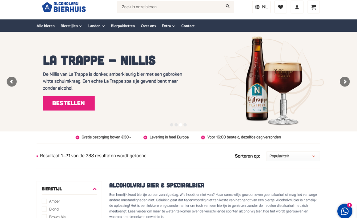 Meer online verkopen voor Alcoholvrij Bierhuis - 2manydots